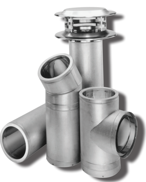 SLP Pipe 4" Inner and 6 5/8" Outer Direct Vent and Flex Pipe Hearth Ho ...